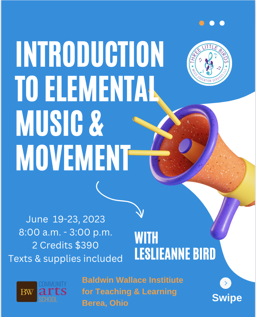 Introduction to Elemental Music and Movement – Three Little Birds Music ...